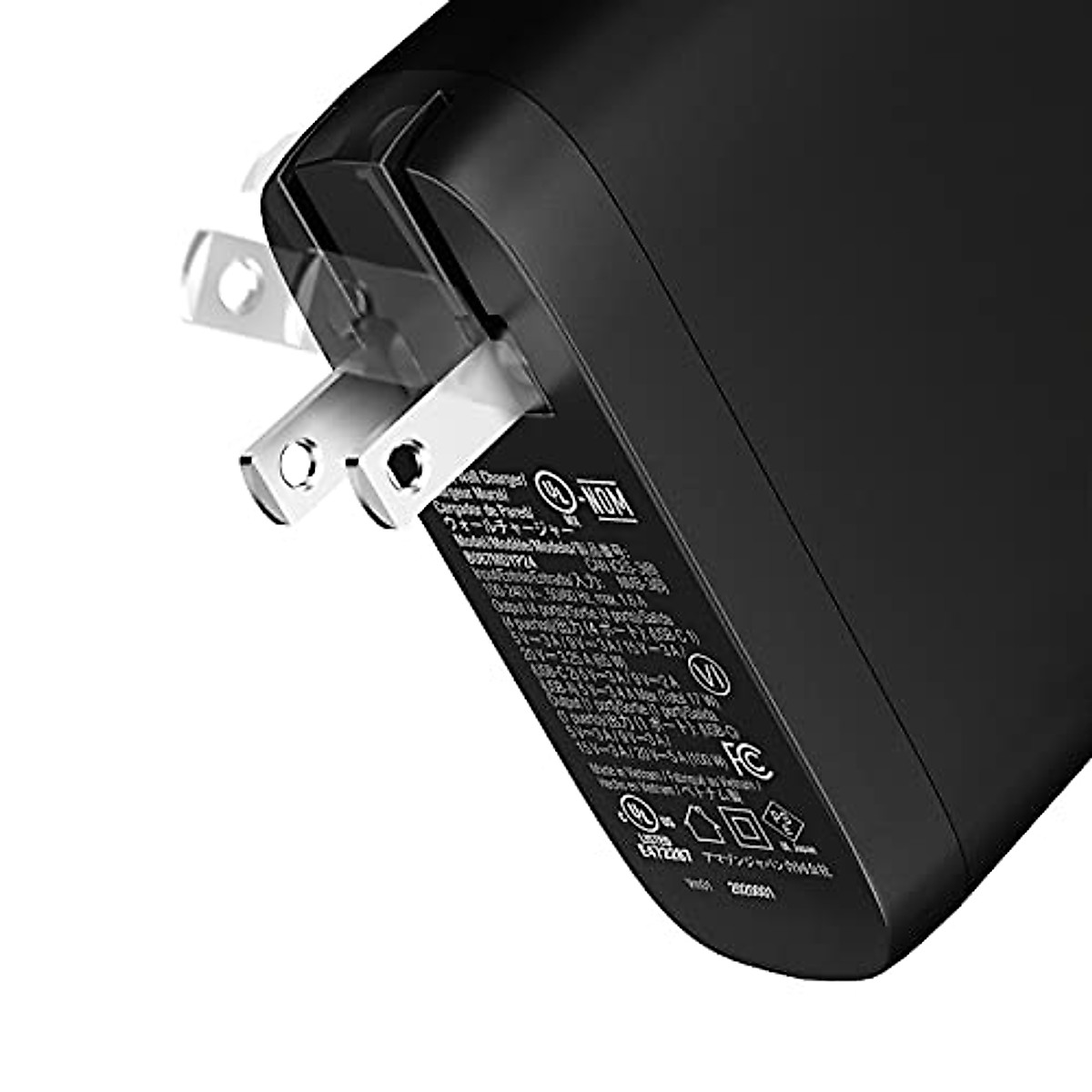 Amazon Basics 100W Four-Port GaN Wall Charger with 2 USB-C Ports(65W+18W)&USB-A Ports (17W) with Power Delivery PD for Laptops,Tablets & Phones (iPhone14/13/12/11/X,iPad,MacPro,Samsung)Black (non-PPS)