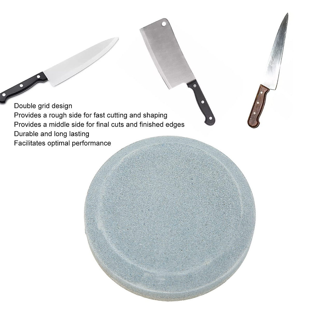 Double Sided Sharpener, Grit Multi Purpose Sharpener, Professional Whetstone & Tool Sharpener For Sharpening Lawn Mower Blades, hetes, Shovels, knife sharpeners sharpening puck grit k