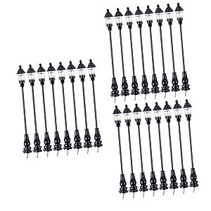 Uonlytech 24 Pcs Model Garden Lamp Miniature Mini Street Light Model Miniature Decor Garden Lamp Miniature Small Garden Decor Mini Lamp Model Mini Garden Lamp Mini Lamp Statue