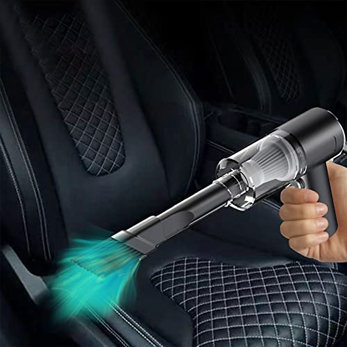 CENGNIAN Car Cordless Vacuum Cleaner, Portable USB Handheld Small Car Vacuum Rechargeable Cleaner, 120w Powerful Suction Dust Busters, Pet Hair Vacuum, Detailing Kit Essentials for Travel, RV Camper