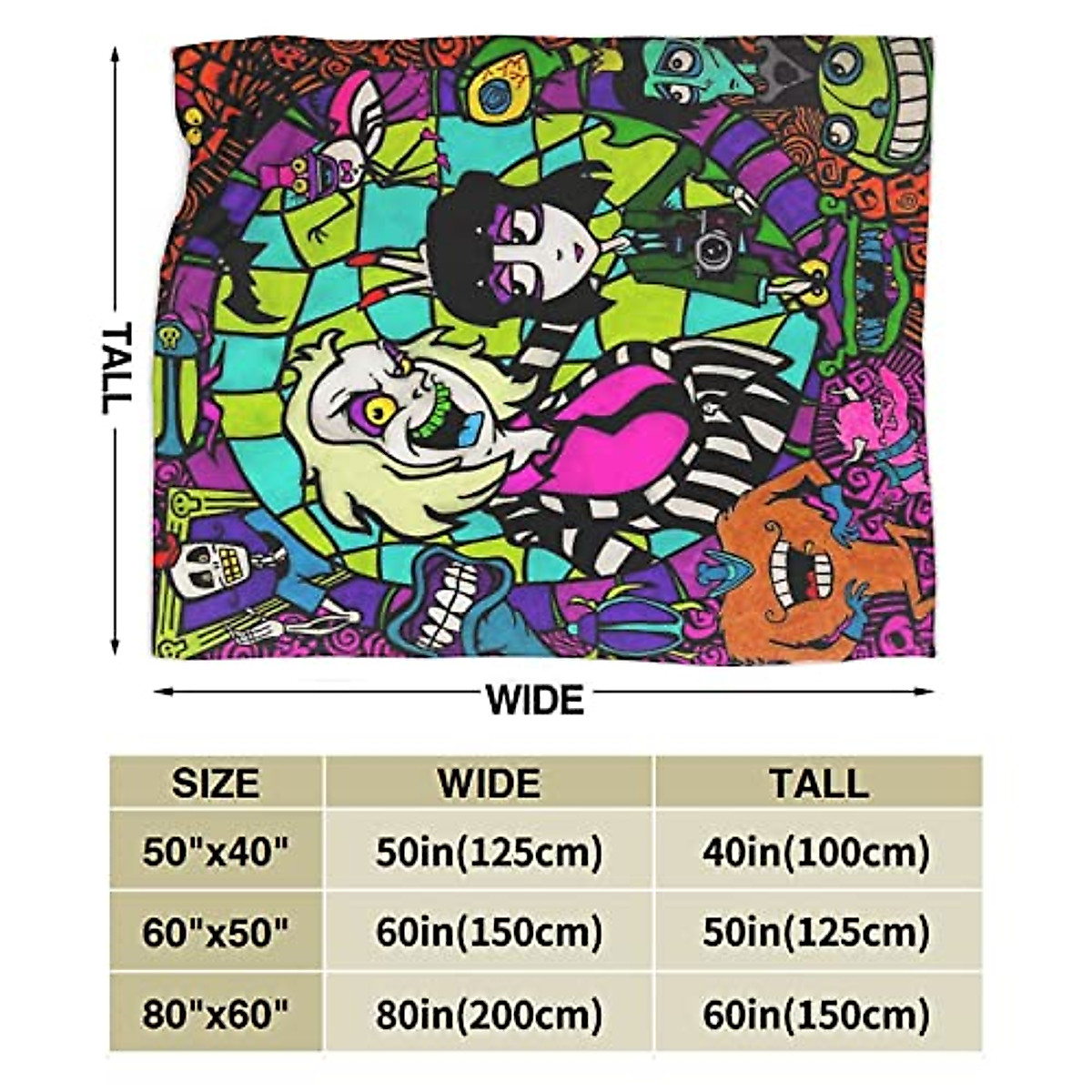 Lanzhi Movies Blanket Plush Flannel Fuzzy Throw Blankets 60"x50"