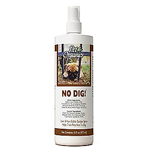 NaturVet Pet Organics No Dig Yard & Lawn Training Spray for Cats and Dogs – Helps Deters Pets from Digging in Gardens, Grass, Landscaping – Includes Herbs, Plants, Essential Oils – 16 Oz.