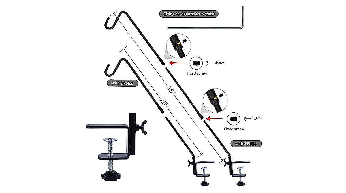 Juegoal Heavy Duty Deck Hook - Adjustable Railing Hanging Solution