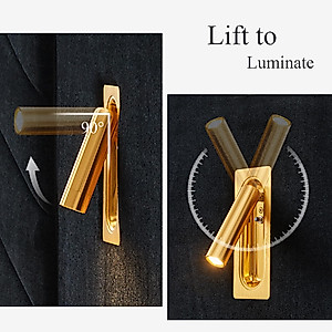 DEINPPA Luxury King Bed Frame with Built-in Gold LED Lights and Nightstands, King Size Platform Bed with Oversize Upholstered Headboard, No Box Spring Needed-Gunmetal Black