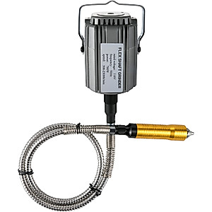 VEVOR Flex Shaft Grinder 560W Rotary Tool with 1/4" 3-Jaw Chuck & Stepless Speed Foot Pedal Rotary Carver 500-25000RPM Hanging Grinding Machine 131PCS for Carving, Buffing,Drilling,Polishing