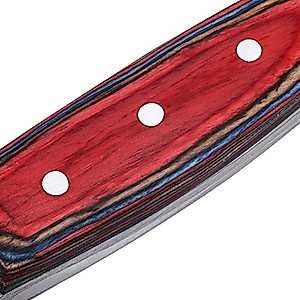 plplaaoo 6.7in Hoof Knife Sharpener, Double Sided Blade Farrier, Hoof Knife with Wooden Handle, Horse Shoe Knife Right Handed, Horses Hoof Trimming Tools for Horses Hoof Repairment, Tool Steel