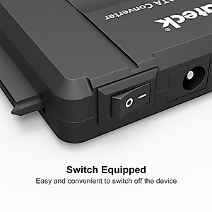Inateck USB 3.0 to IDE/SATA External Hard Drive Reader Fit for 2.5/3.5 HDD/SSD Hard Drive Disk, IDE to USB Adapter with 12V/2A Power Supply and USB 3.0 Cable, UA2001
