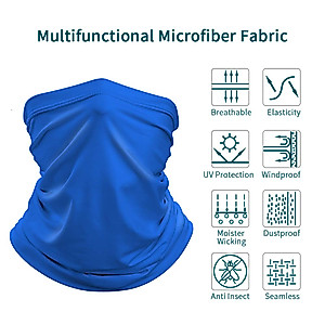 ACRIMAX 3 Pack Neck Gaiter Face Scarf Mask, Summer Face Cover Scarf Bandana Dust Sun UV Protection Breathable Lightweight Cool for Fishing Hiking Running Cycling