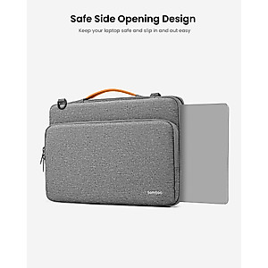 tomtoc 360 Protective Laptop Shoulder Bag for 13-inch 2025 MacBook Air M4/A3240, M3/A3113, M2/A2681, M1/A2337, MacBook Pro M2/A2686 M1/A2338, Water-Resistant Laptop Accessory Carrying Case Sleeve