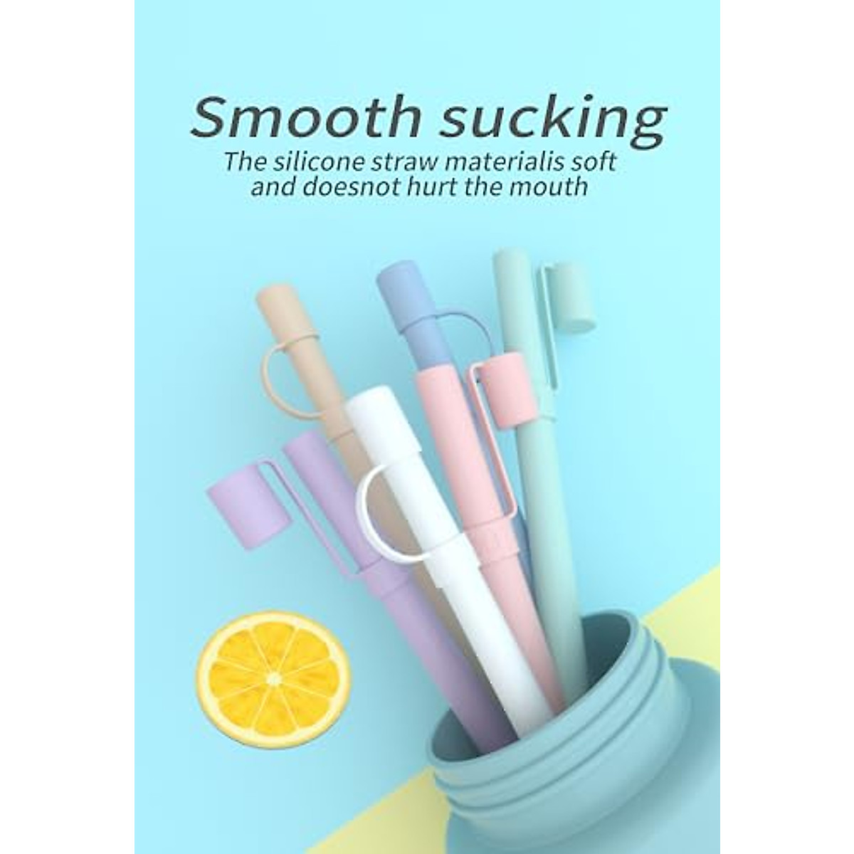 Doboli Replacement 12 inch Long Silicone Straw With Straw Cover,Compatible with Stanley Owala 40 oz 30 oz Cup Tumbler, 6 Pack Reusable Straw with Cleaning Brush,for Stanley Owala Tumbler Accessorie