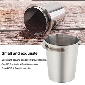 Coffee Dosing Cup 58mm, Stainless Steel Espresso Coffee Dosing Cup Espresso Coffee Machine Accessories, Coffee Powder Feeder Part Coffee Grinder Powder Cup Compatible with 58mm Portafilter