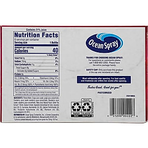 Ocean Spray, Cran-Energy Cranberry Raspberry Energy Juice Drink, 10 Fl Oz Bottles, 6 Ct