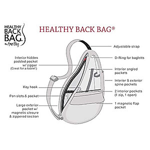 AmeriBag Classic Microfiber Healthy Back Bag tote Small (Berry Sorbet)