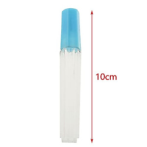 Needle Storage Tube RLECS 8PCS Clear Plastic Felting Needle Safety Storage Containers Holders with Colour Lids Needle Bottle