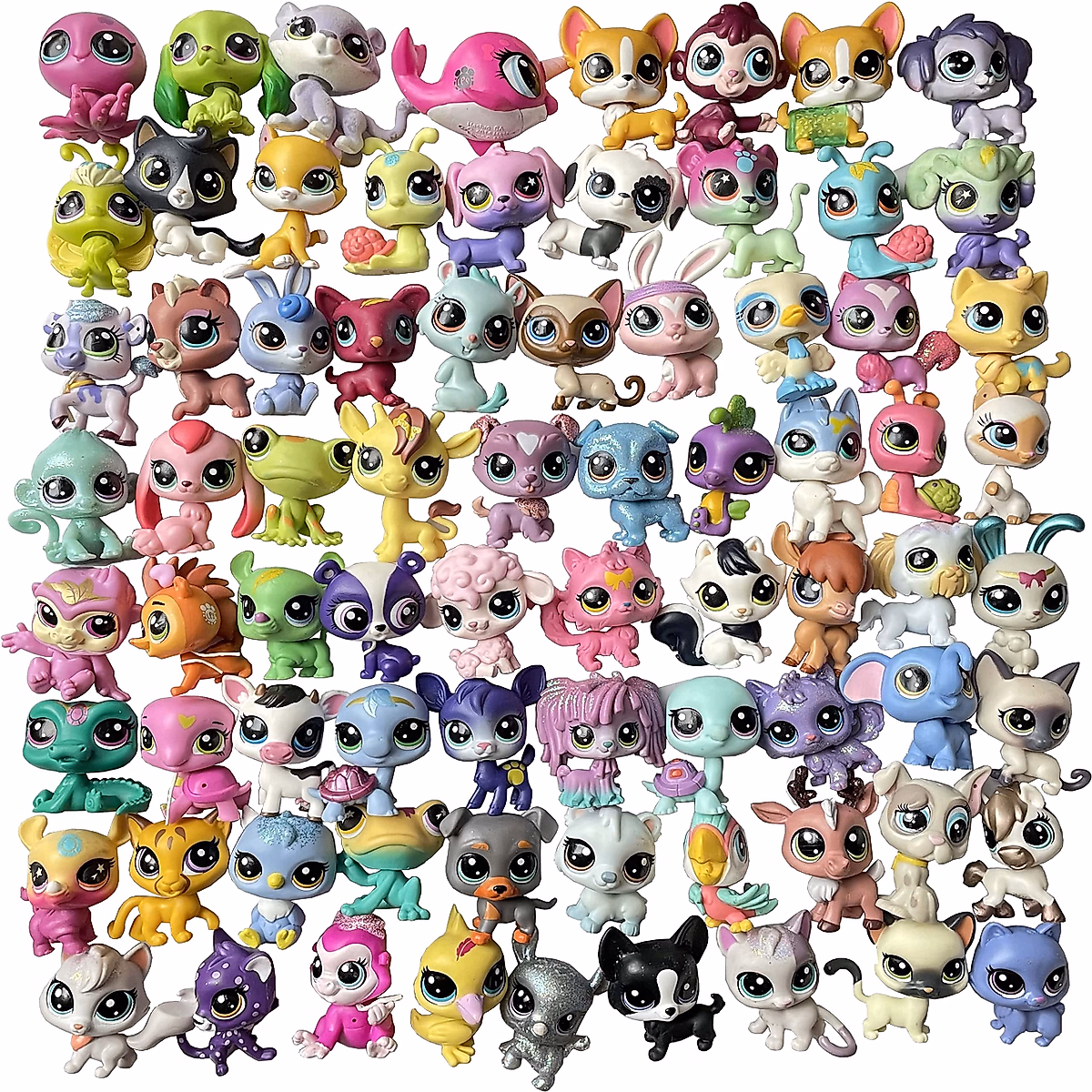 LPS Toys, 2 PCS Random LPS Toys Set, LPS Pack Cute Pet Collector, Pet Shop Kid Toys,Action Cartoon Collection Kids Toy Gift,Rare pet Store cat and Dog Set Toys