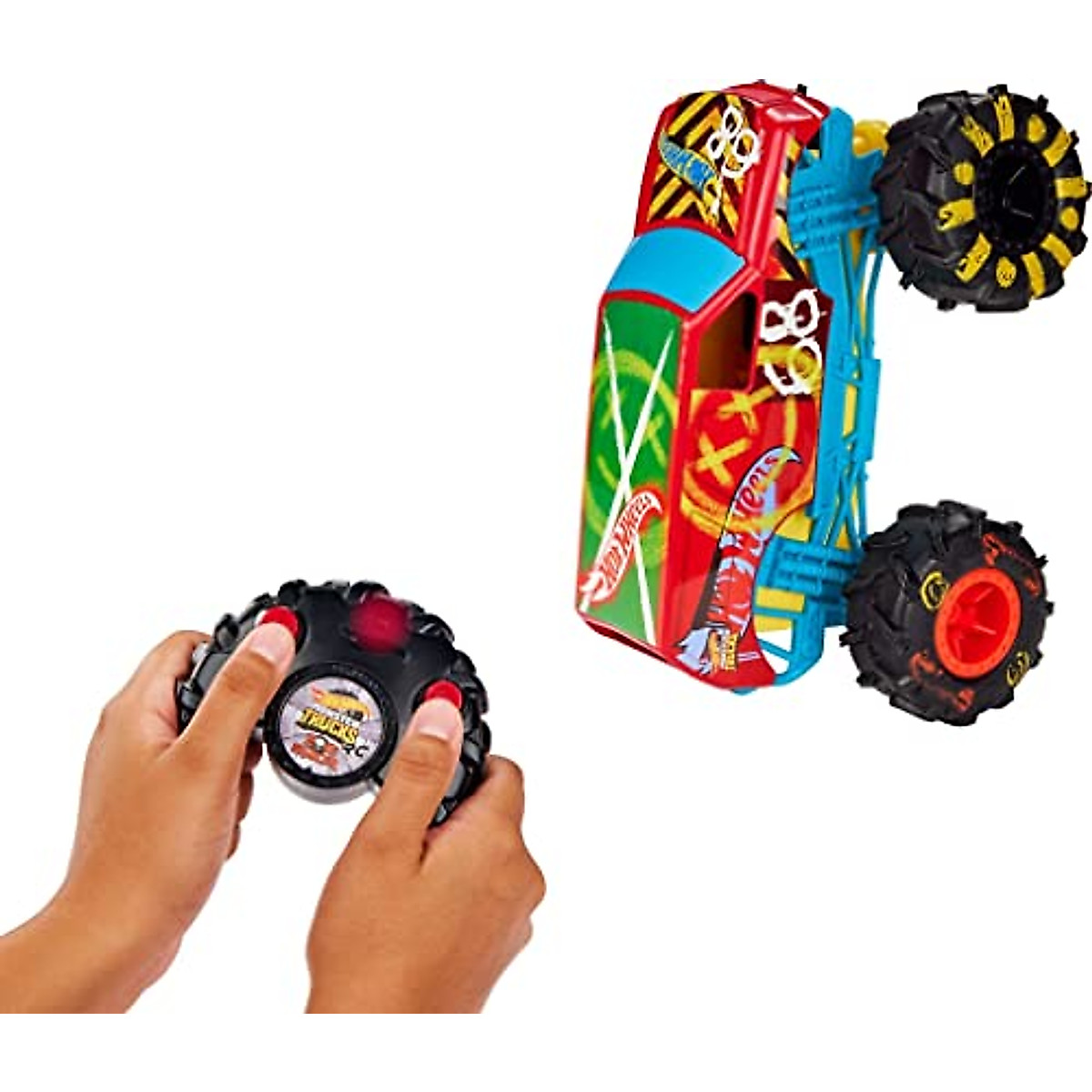 Hot Wheels Rc Monster Trucks Hw Demo Derby in 1:15 Scale, Remote-Control Toy Truck with Terrain Action Tires