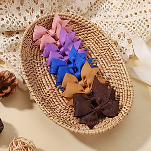 40PCS 2 Inch Baby Hair Bows Clips for Girls Grosgrain Ribbon Fully Lined Infant Hair Clips Accessories for Baby Girls Newborns Toddler in Pairs