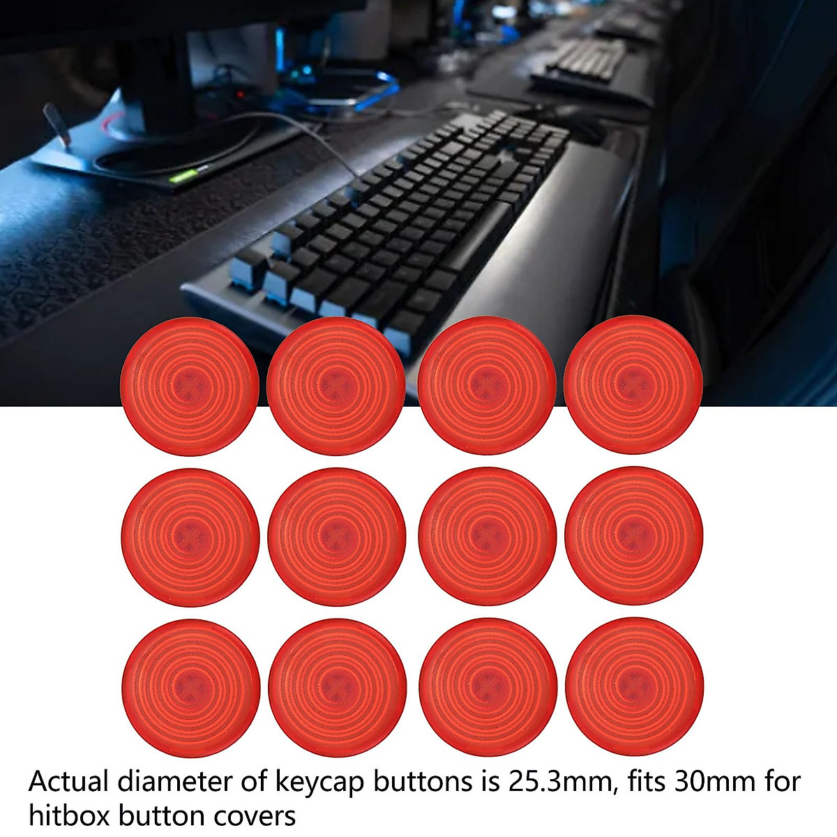 Arcade Button Cover Cherry Glorious Switches Controller Button for Cap Akko for Cap 12Pcs for Mini Covering Miniature (#3)