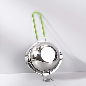 Stainless Steel Double Boiler with Silicone Spatula, Chocloate Metls Pot with Heat Resistant Handle for Melting Chocolate, Candy, Candle, Soap and Wax…