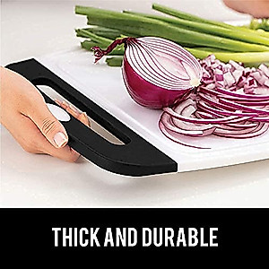 Gorilla Grip Cutting Board Set of 3 of and Silicone Oven Mitts Set of 2, Black Cutting Boards are Dishwasher Safe, Black Silicone Oven Mitts are Waterproof, 2 Item Bundle