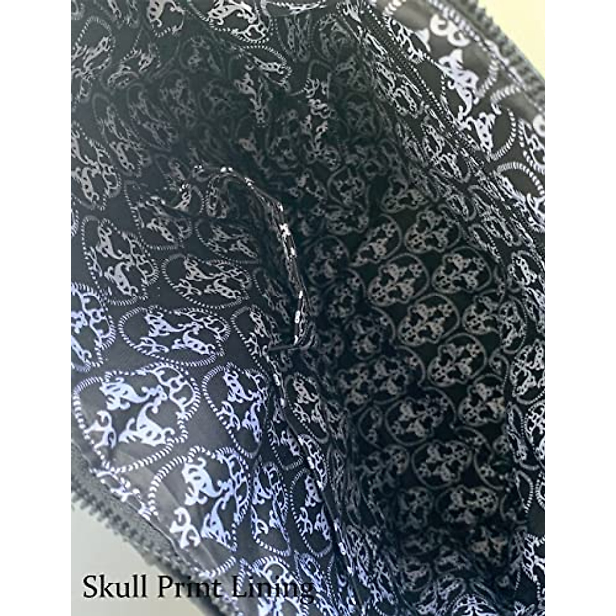 Downupdown Women Handbag Print Shoulder Bag Skull Rivet Crossbody Satchel Messenger Large Tote Purse Handbag (Black1)