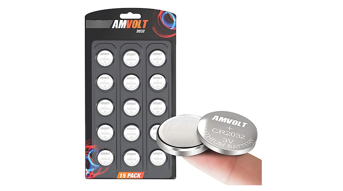 AmVolt 15 Pack CR2032 Batteries - [Extended Life] Airtag Battery 220mAh ...