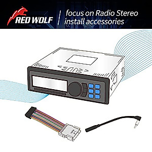 RED WOLF Radio Wiring Harness Adapter 16-Pin Connector Replacement for Honda Honda Accord Civic CRV 1986-1998, Acura Integra CL RL 1986-2001 Vehicles Aftermarket Stereo Cable Plug