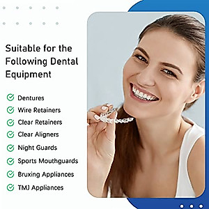 JSENA Denture Cleaning Tablets+UV Retainer Case Double Sterilization，Efficient Retainer Cleaning Tablets-60 Tabs，Collocation UVC Disinfectant Aligner Case, Clean Mouth Guard, Night Guard in 15 Minutes