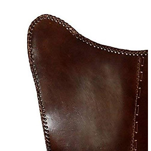 SR Leather Butterfly Chair Brown Leather Butterfly Chairs Handmade With Powder Coated Steel Frame By Nayra (Butterfly Chair Cover)