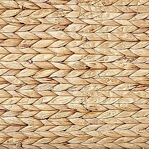 Yarlung 3 Pack Natural Banana Leaf Woven Baskets with Handles, Cube Nesting Baskets Handmade Water Hyacinth Bins Organizer Storage Box for Pantry, Living Room, Laundry Room, 3 Sizes