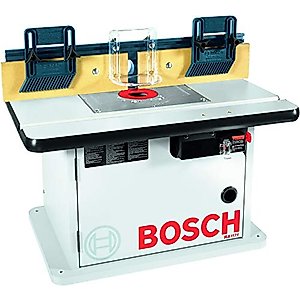 BOSCH RA1171 25-1/2 in. x 15-7/8 in. Benchtop Laminated MDF Top Cabinet Style Router Table with 2 Dust Collection Ports