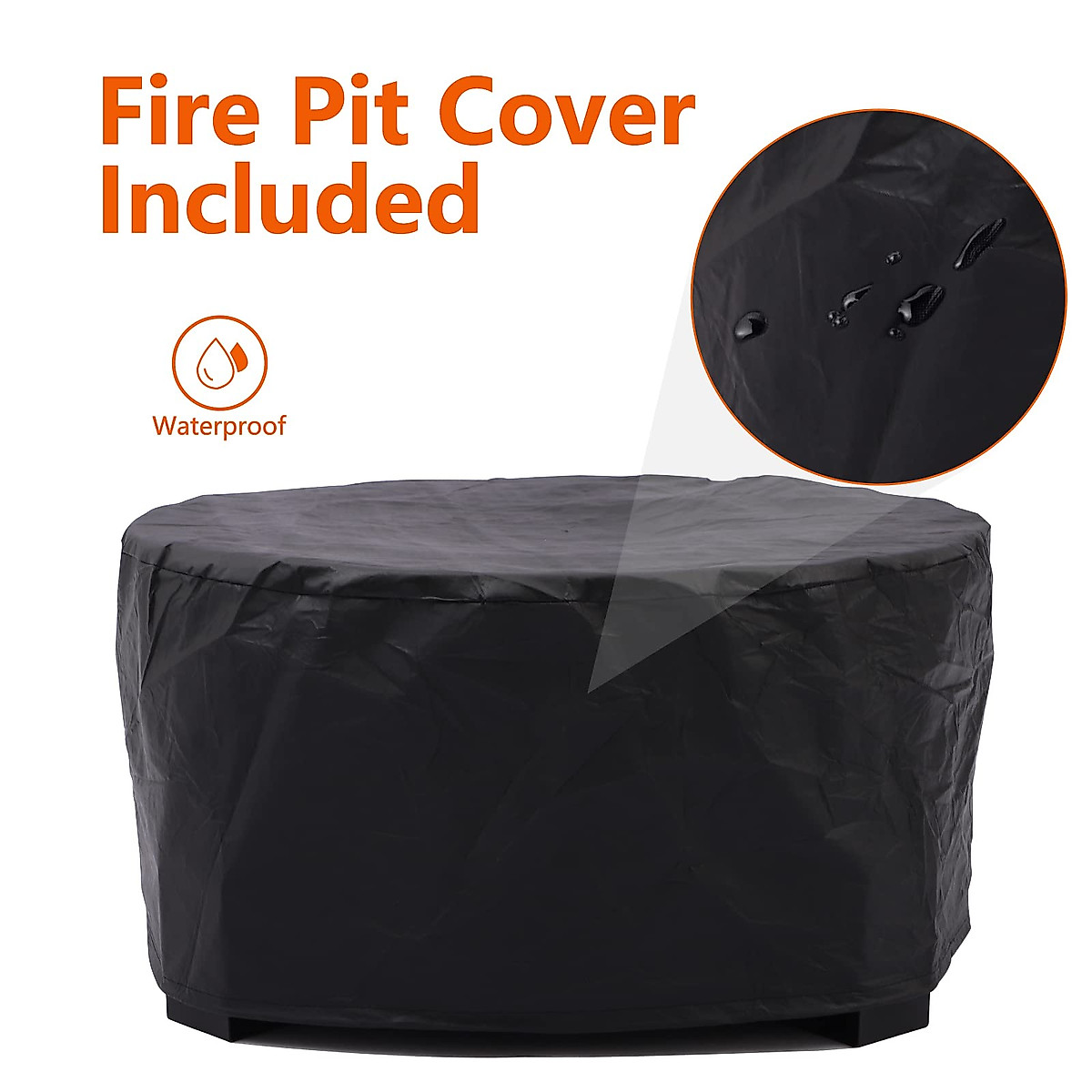 Grepatio Smokeless Fire Pit, 27IN Outdoor Smokeless Firepit Stove Bonfire Firepit for Outside, Wood Burning Firebowl for Backyard(Black)