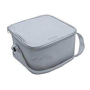 Bentgo Classic Bag (Gray) - Insulated Lunch Bag Keeps Food Cold On the Go - Fits the Classic Lunch Box, Cup, Sauce Dippers and an Ice Pack - Works With Other Food Storage Boxes