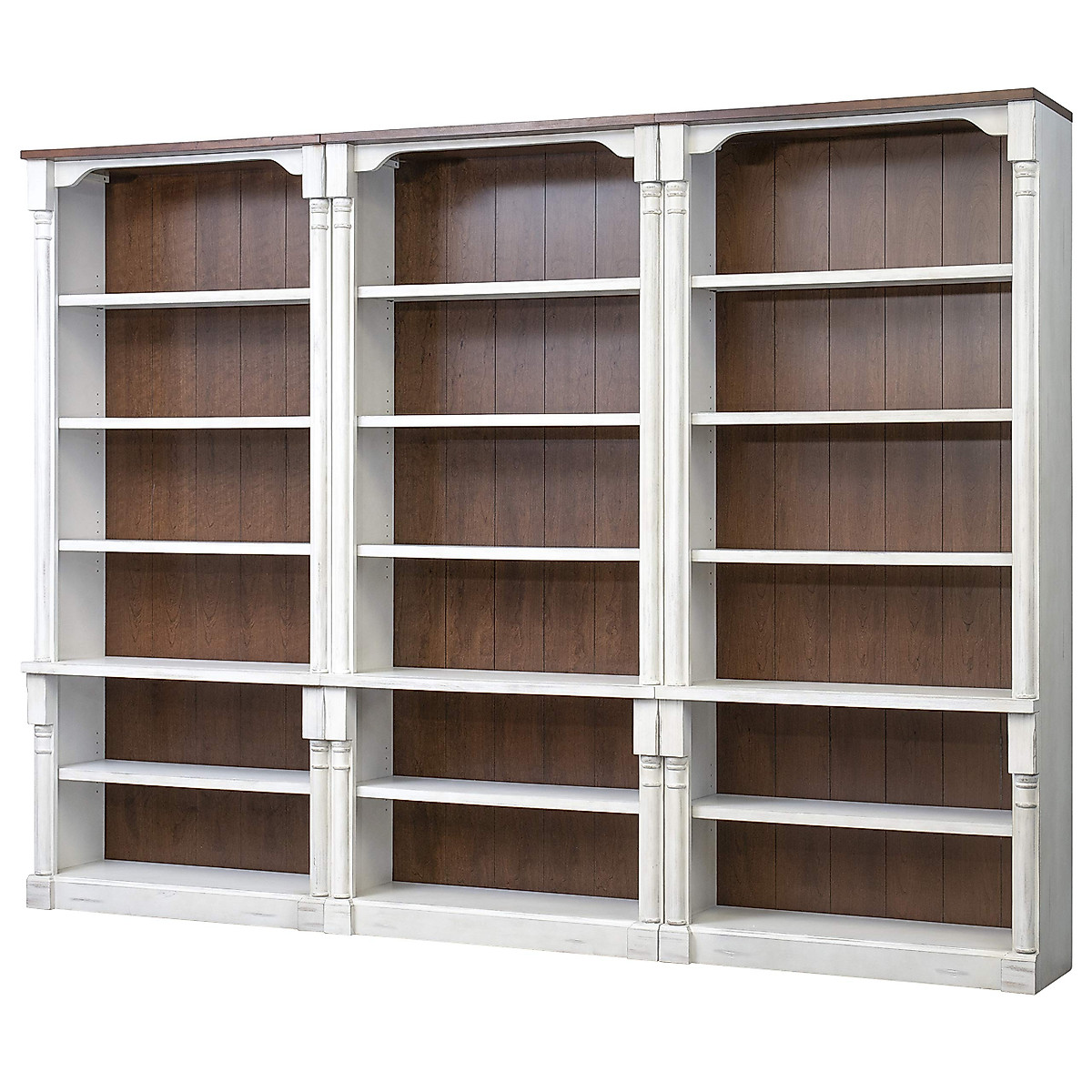 Martin Furniture 3 Open bookcase, White