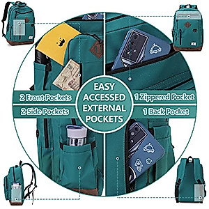 Backpack for Men Women,Vonxury Water-resistant 15.6 Inch Laptop Bookbag for School Work Travel