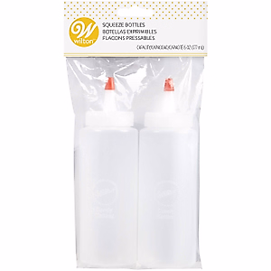 Wilton Mini Squeeze Bottles, 6 oz., 2-Piece, Plastic