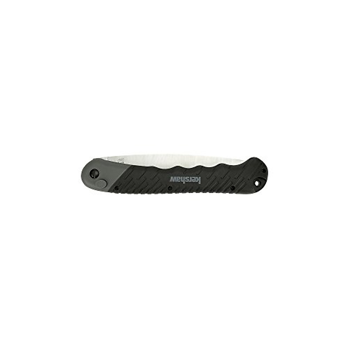 Kershaw Taskmaster Folding Saw (2555X); for Camping and Hunting with Serrated High Performance 7 in. Steel Blade, Lock Button Release and Glass-Filled Nylon Handle with Rubber Overlay