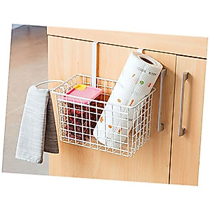 Zerodeko Hanging Storage Basket Hair Dryer Rack Storage Rack Hair Dryer Storage Rack Multi-functional Rack Hanging Storage Rack Hair Dryer Holder Shelf Multifunction White Bracket