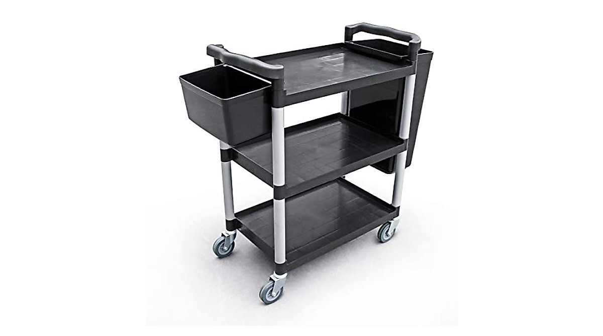 New Star 3-Tier Utility Bus Cart - 350 lb Capacity