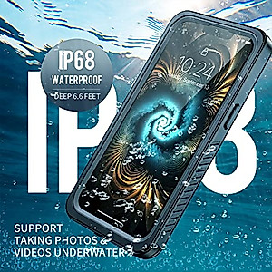 Nineasy Compatible with iPhone 13 Case Waterproof, 360° Full Body Protection Built-in Screen Protector Heavy Duty Cover IP68 Underwater Shockproof Daily-Use Phone Case for iPhone 13 6.1” 5G 2021