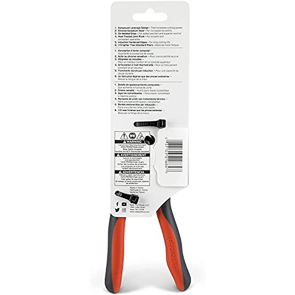 Crescent 8" Pro Series Diagonal Compound Action Dual Material Cutting Pliers - PS5429C