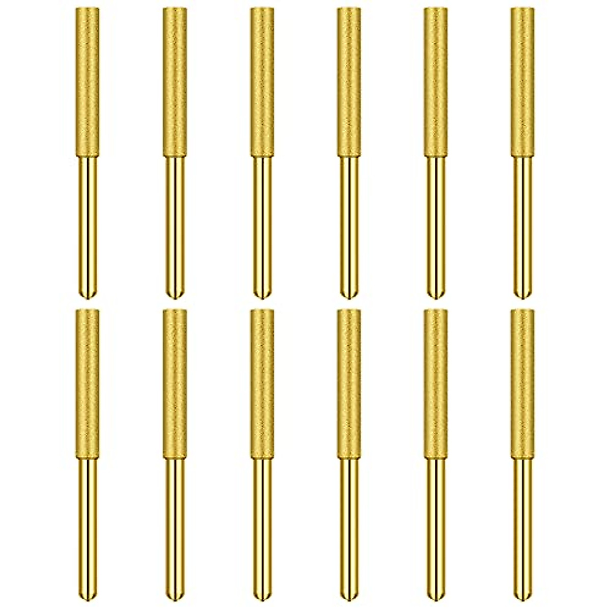 12 Pack Diamond Chainsaw Files, Burr Grinding Stone File, Titanium Plated Sharpening Wheels Chainsaw Sharpener Stone Electric Kit, Polishing Grinding Tool Grinding Bits (5/32 Inch/ 4.0 mm)