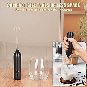 CIRCLE JOY Rechargeable Milk Frother, Handheld Electric Milk Frother, Electric Coffee Whisk, Mini Coffee Mixer for Milk, Macha, Cappuccino and Chocolate