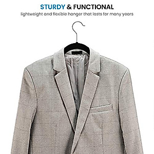 Premium Velvet Shirt Hangers (50 Pack) Non Slip Clothes Hangers, Ultra Slim Hangers Gain 50% Closet Space, 360° Swivel Hook, Clothes Hangers for Tops, Dress Shirts, Blouses, Strappy Dresses, Delicates