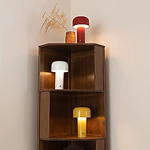 liuwei Desk Lamp for Portable Touch Dimming,USB Rechargeable Night Light Simple Floor Lamp,Mushroom Table Light for Living Room/bar/Bedroom/Bedside/Study,Yellow