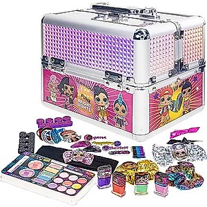 L.O.L Surprise! Townley Girl Train Case Cosmetic Makeup Set Includes Lip Gloss, Eye Shimmer, Nail Polish, Hair Accessories & More! for Kids Girls, Ages 3+ Perfect for Parties, Sleepovers & Makeovers
