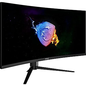 MSI MAG342CQM 1500R Curvature 21:9 Aspect Ratio Narrow Bezel 1ms 3440 x 1440 (UWQHD) 144Hz Refresh Rate Tilt/Swivel/Height/Pivot Adjustment 34" AMD Freesync Gaming Curved Monitor, Black
