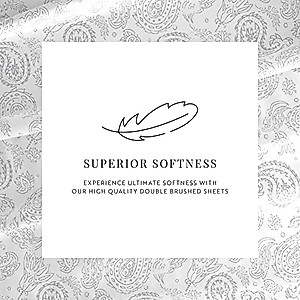 ienjoy Home 4 Piece Coarse Paisley Patterned Home Collection 4 Sheet Set, King, Gray