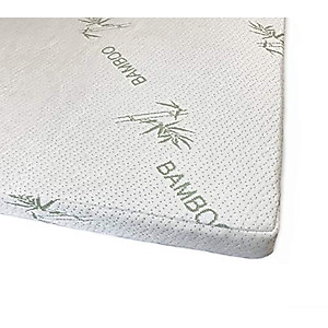 OrganicTextiles 100% Organic Latex Mattress Topper, King Size 2" Thick, Firm, Soft Bamboo Bed Topper Cover Included