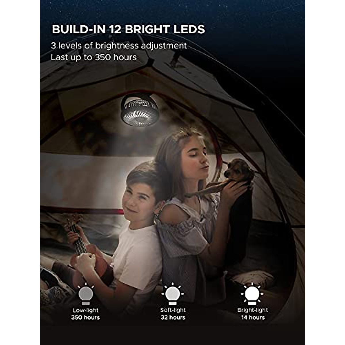 Battery Operated Stroller Fan with Flexible Tripod Clip On, 3 Speeds and 270°Auto Oscillating, Portable Personal Handheld Fan for Car Seat Crib Bike Treadmill……